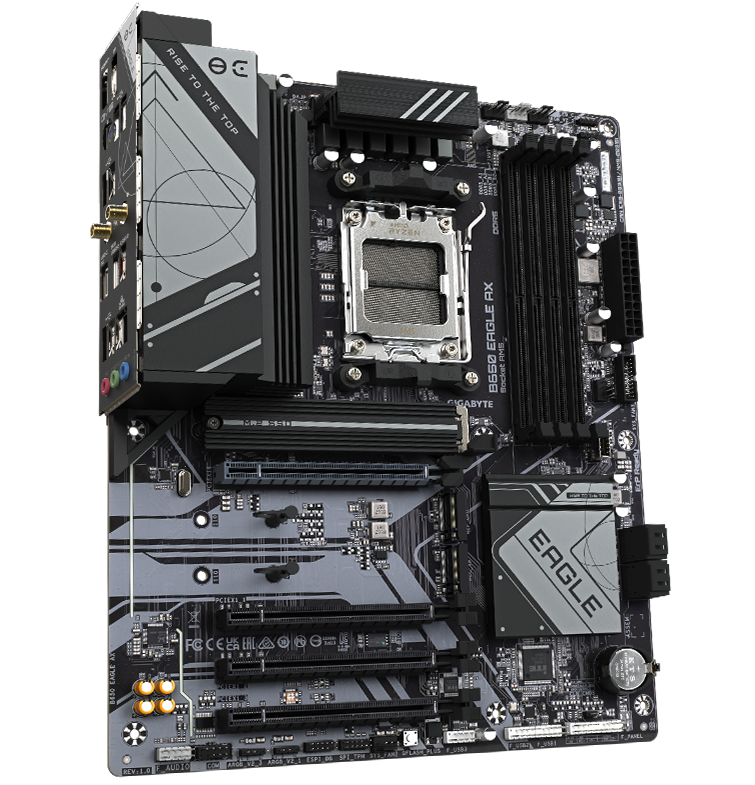 GIGABYTE B650 EAGLE AX AM5 LGA 1718 AMD B650 ATX , DDR5 Triple M.2, PCIe 5.0, USB 3.2 Gen2x2 ...